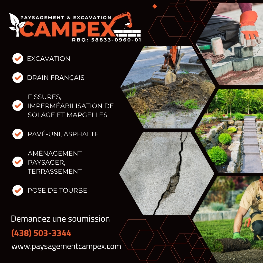 À propos - Paysagement & Excavation Campex